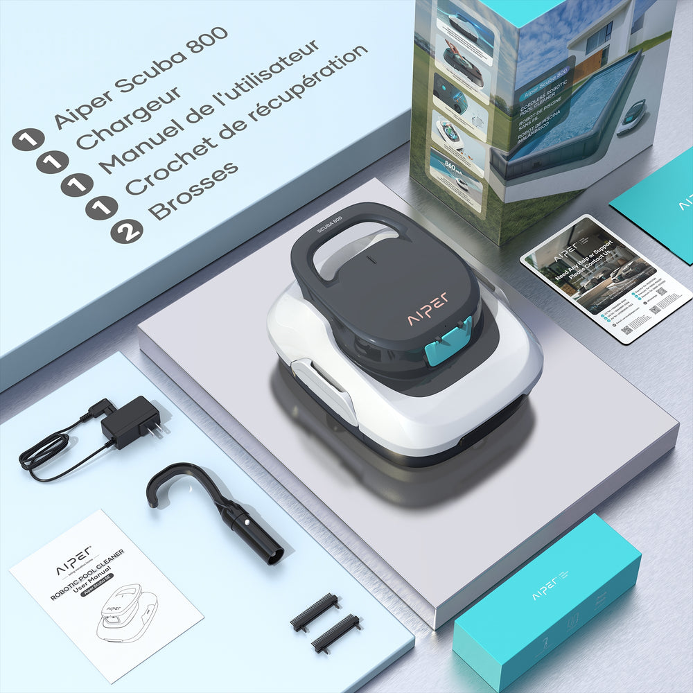 Aiper Scuba 800 Robot Nettoyeur de Piscine