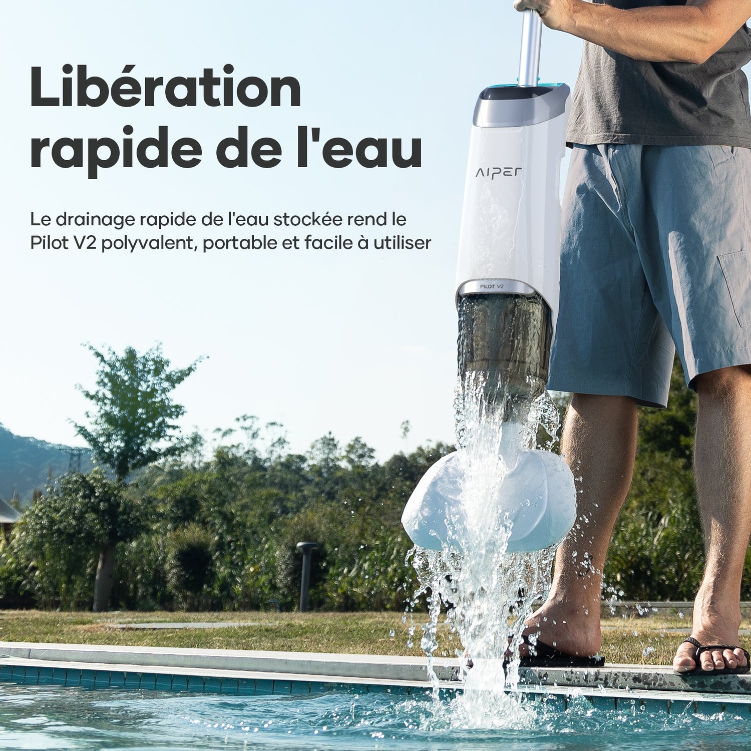 Aiper Pilot V2 Aspirateur de Piscine Portable Rechargeable